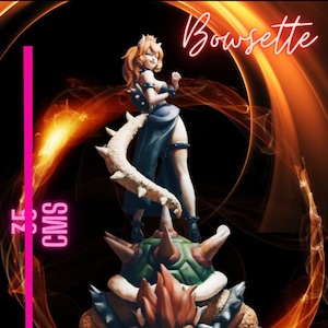 Bowsette Figure 3D Print, Handpainted, Decor for Home or Office ...