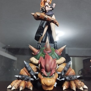 Bowsette Figure 3D Print, Handpainted, Decor for Home or Office ...