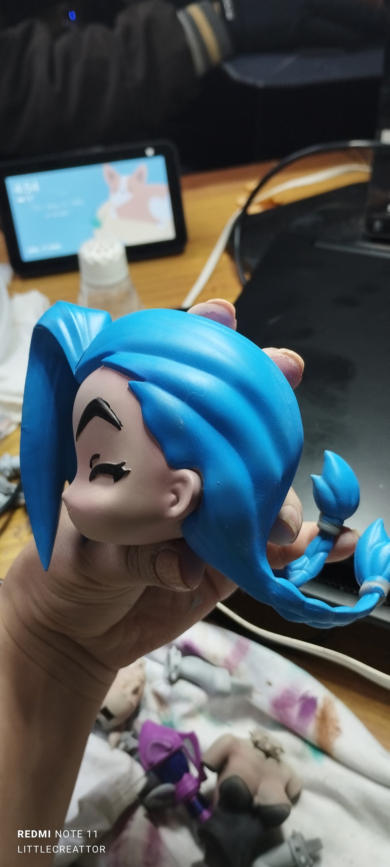 Jinx Chibi Figure 3D League of Legends Handmade Fullpainted - Etsy