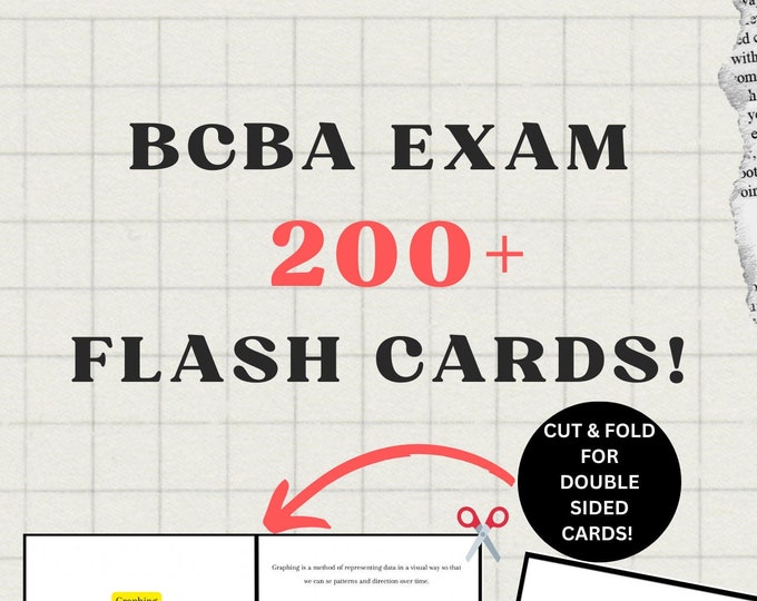 BCBA Study Material Flash Cards Made Simple 200+ - Etsy