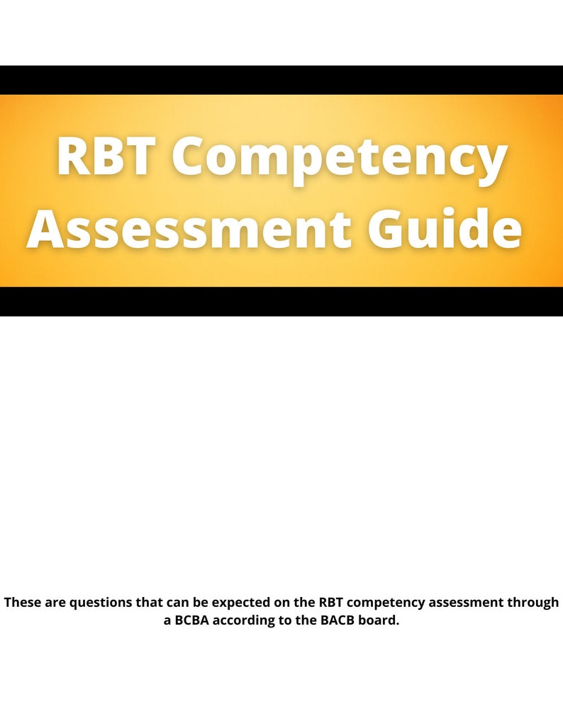 Registered Behavioral Technician ABA Exam Prep and Competency - Etsy