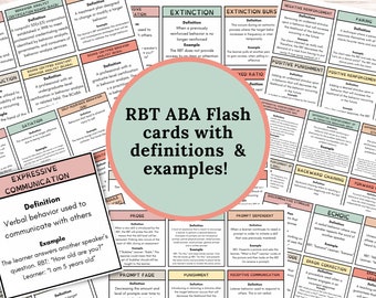 RBT Flash Cards With Visuals and Examples Test Exam Prep - Etsy