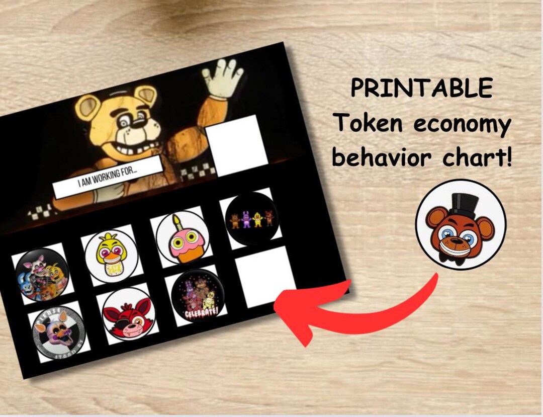 FNAF Token Economy System Aba Visual Printable - Etsy