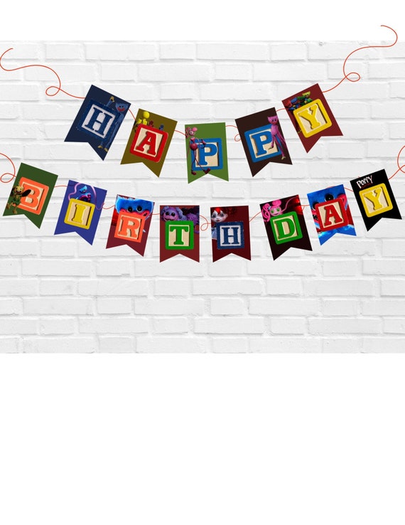 Poppys Playtime Birthday Decor Banner - Etsy