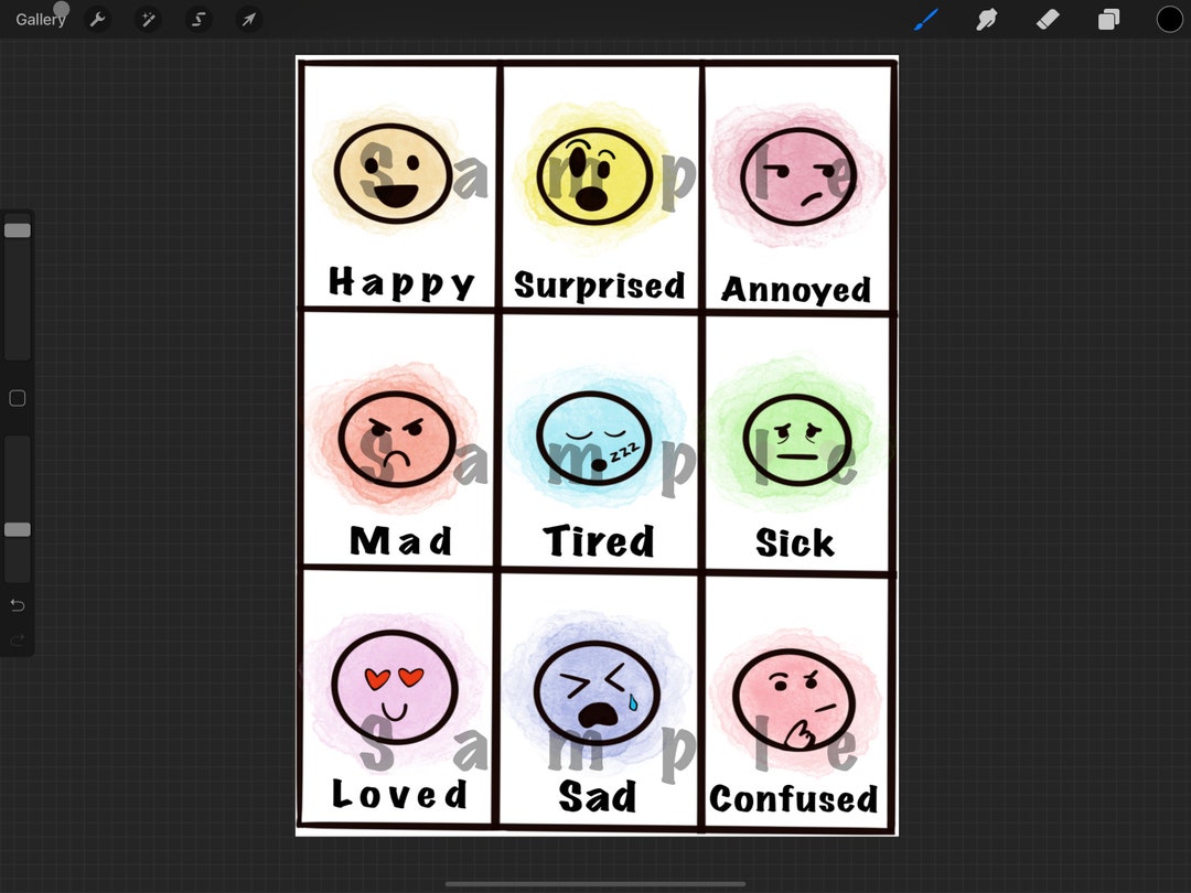 Feelings Chart PDF Printable - Etsy