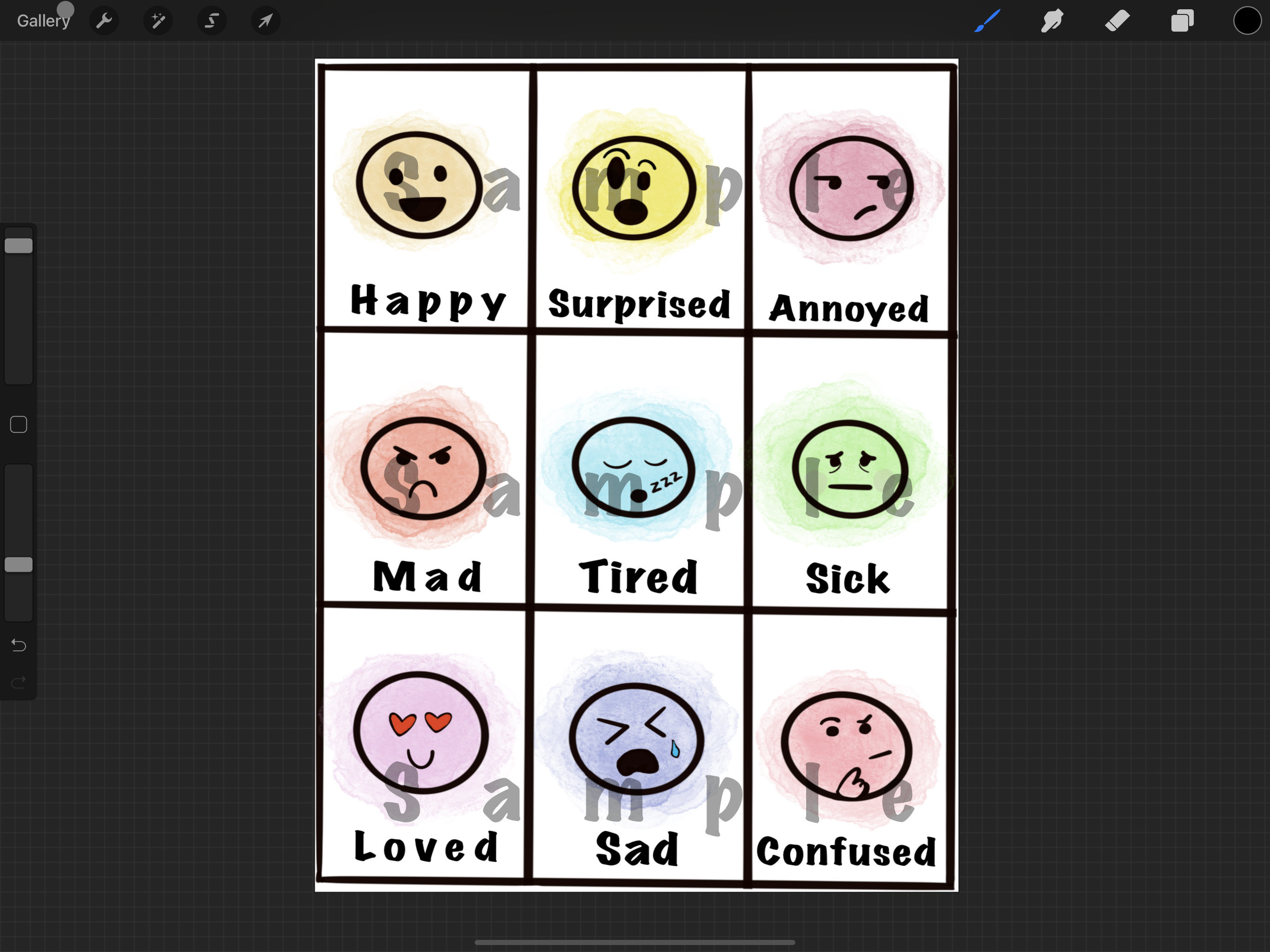 Feelings Chart PDF Printable - Etsy