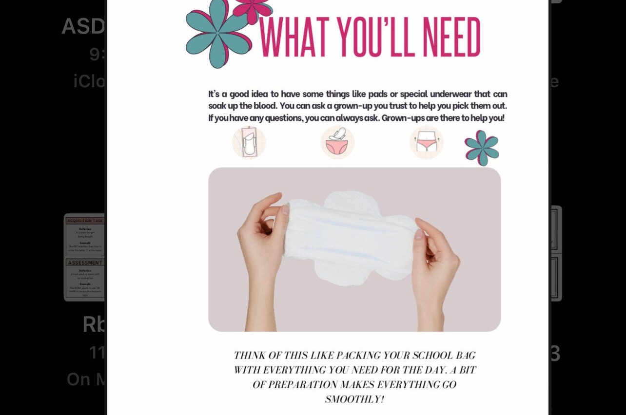 Empower Periods: ASD Teen Girls Booklet - Etsy