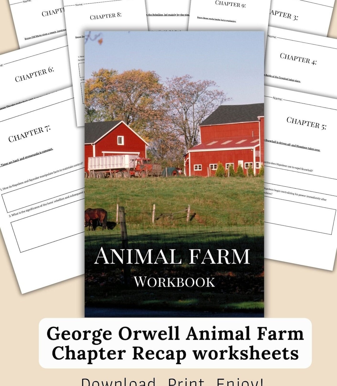 Animal Farm by George Orwell A Comprehensive Printable PDF Discussion ...