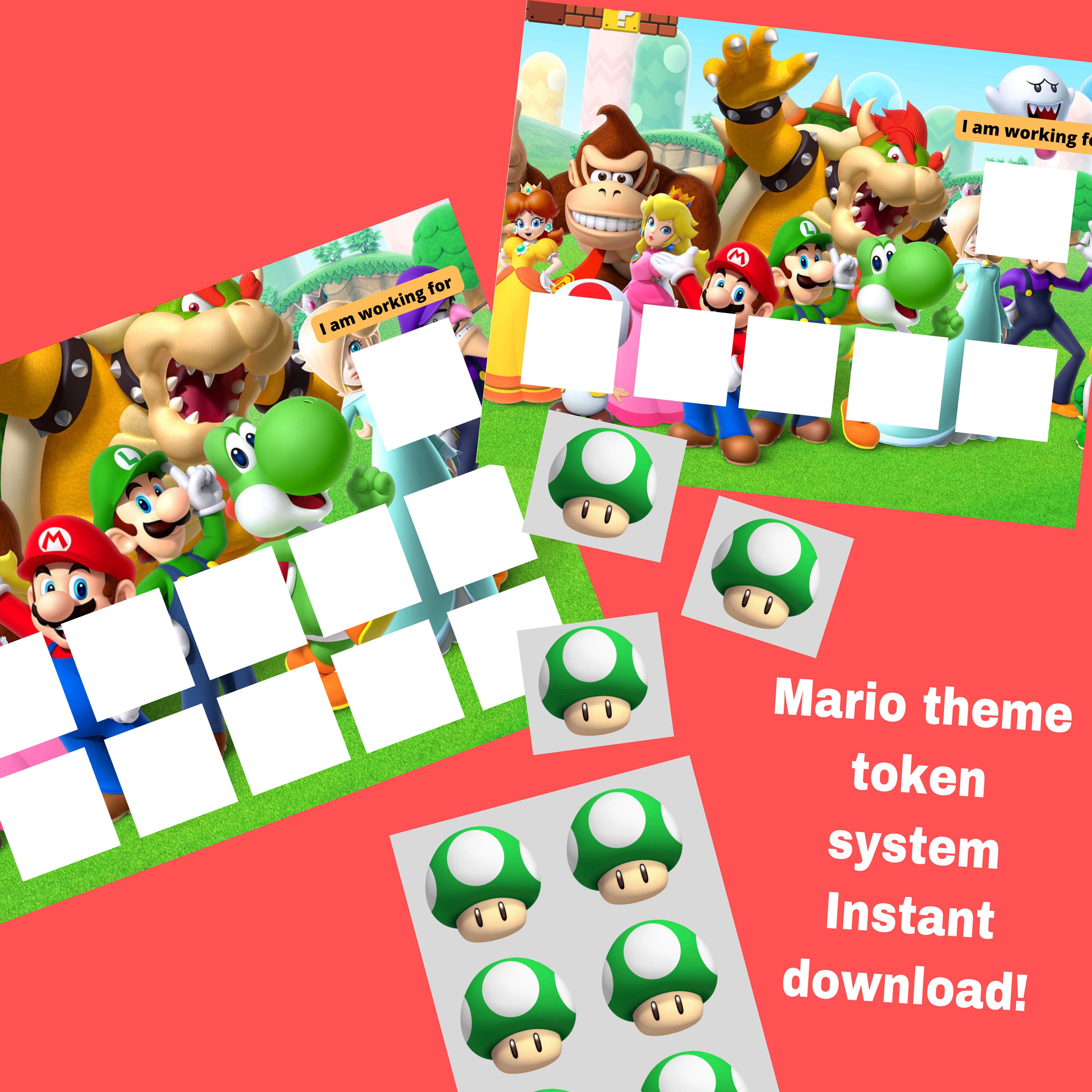 Mario Token Economy System Aba Visual Printable - Etsy