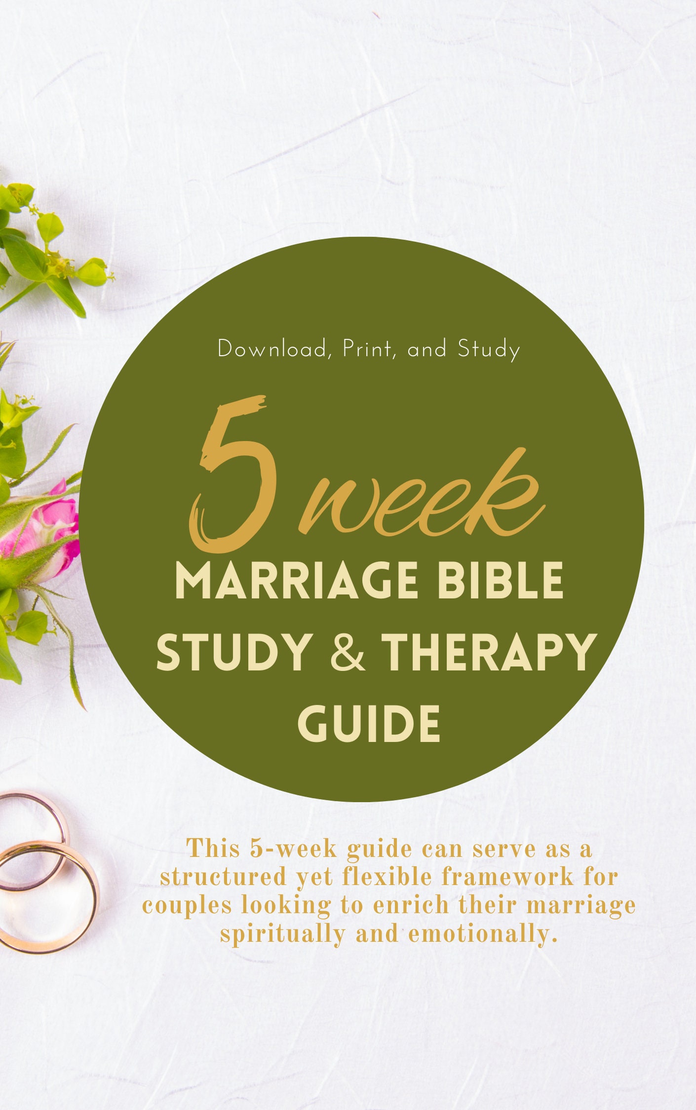 5-week Marriage Bible Study & Therapy Guide: A Journey to Emotional and ...