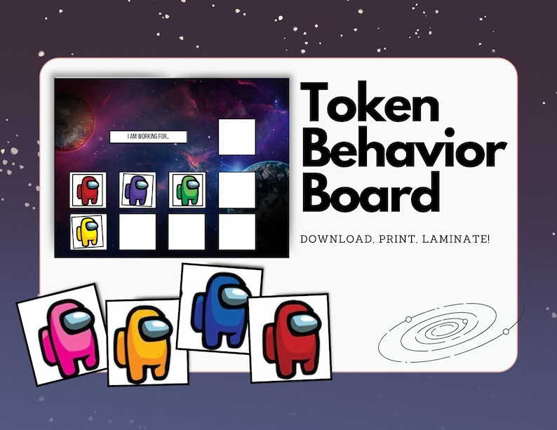 Among Us Themed Token Economy Behavior Board - Printable & Laminatable ...