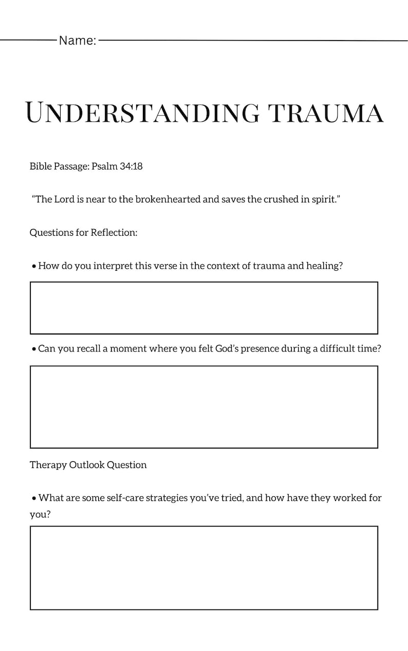 5-week PTSD Bible Study & Therapy Guide: A Holistic Journey to Healing ...