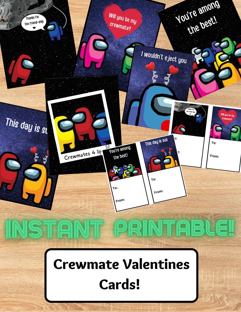 Crew Mate Valentines Day Cards - Etsy