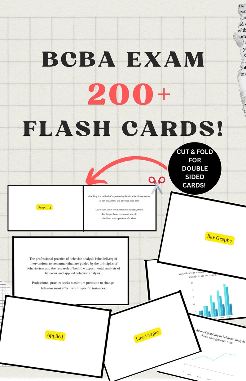 BCBA Study Material Flash Cards Made Simple 200+ - Etsy