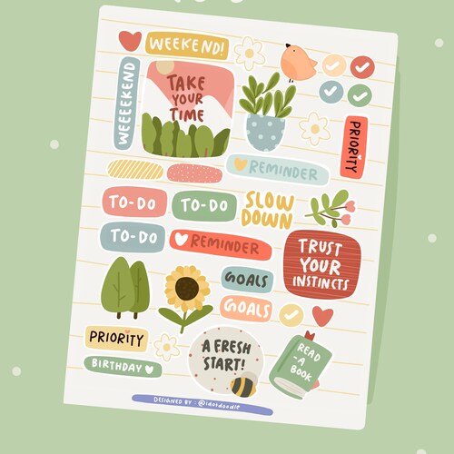 Islamic Idotdoodle Journal Stickers Idotdoodle Sticker Sheet | Etsy