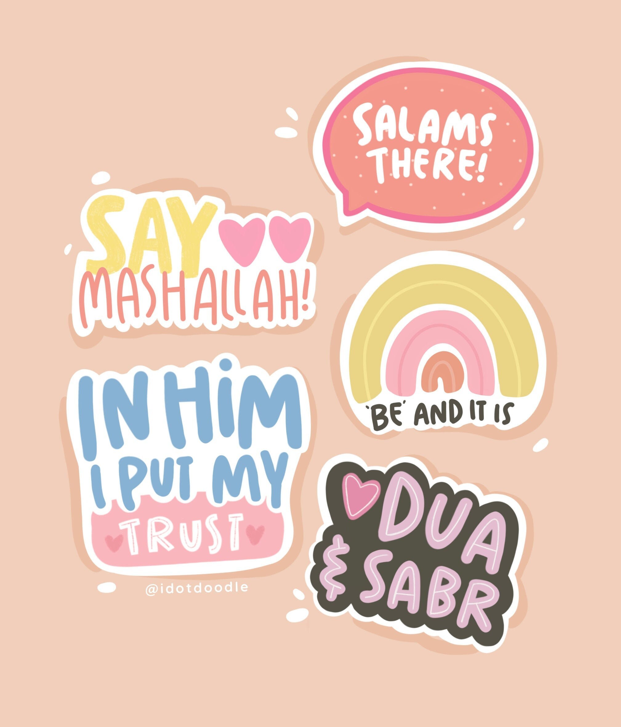 Islamic Sickers Idotdoodle Stickers | Etsy