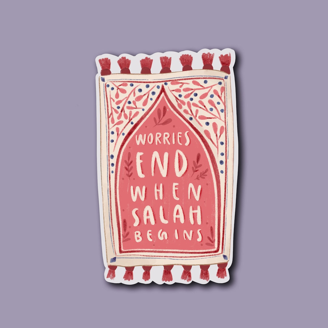 Islamic Quote Stickers - "prayer Mat Sticker"- Idotdoodle Stickers ...