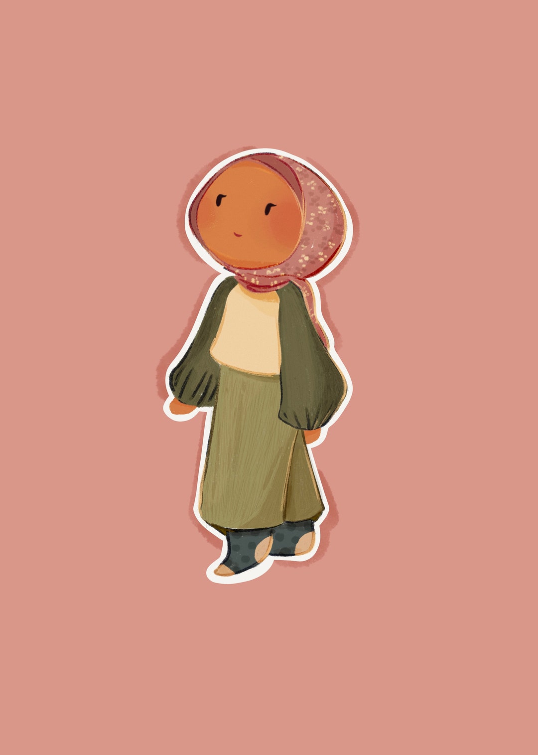 Hijabi Sticker - Idotdoodle Sticker - Islamische Sticker - Süße Hijabi ...
