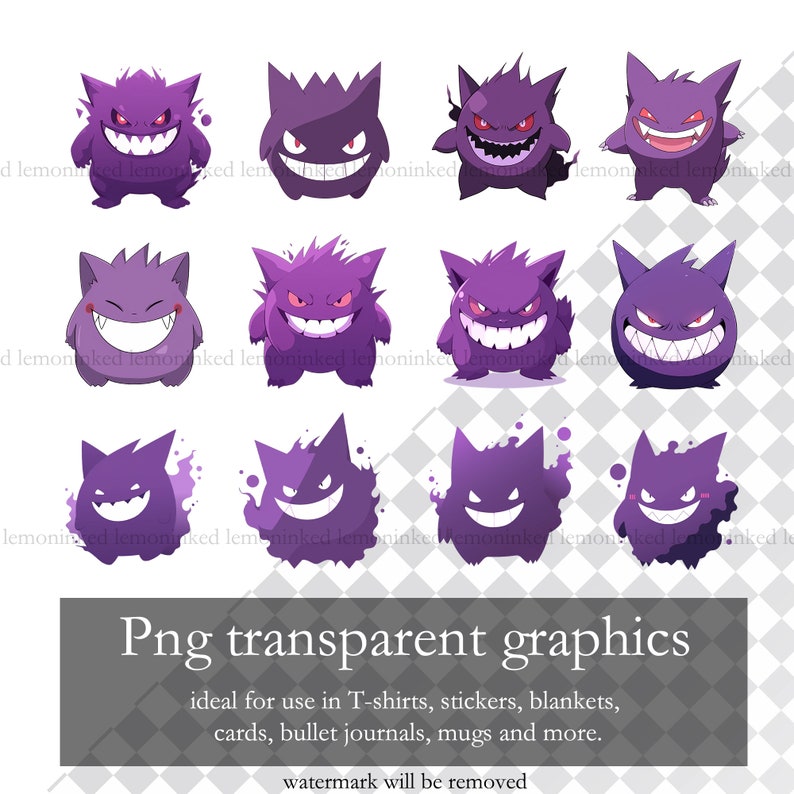 Pokemon Fan Art PNG Clipart Gengar Clipart, PNG Digital Clipart, Pocket ...