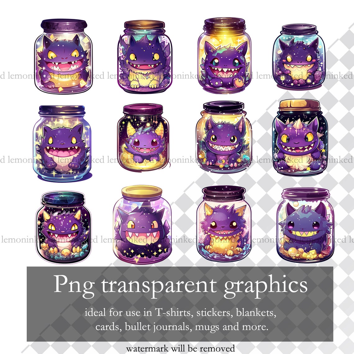 Pokemon Fan Art PNG Clipart Fairy Glass Jar Gengar Clipart, PNG Digital ...