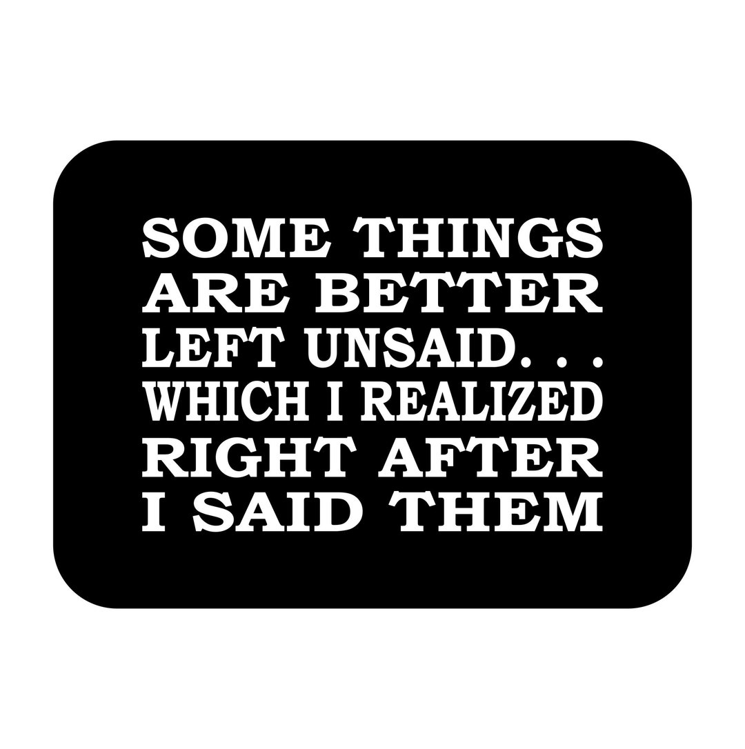 Some Things Are Better Left Unsaid Funny Patch Sew on - Etsy