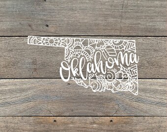 Oklahoma Sticker State Sticker Car Decal Laptop Sticker - Etsy