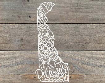 Delaware Car Decal | Etsy