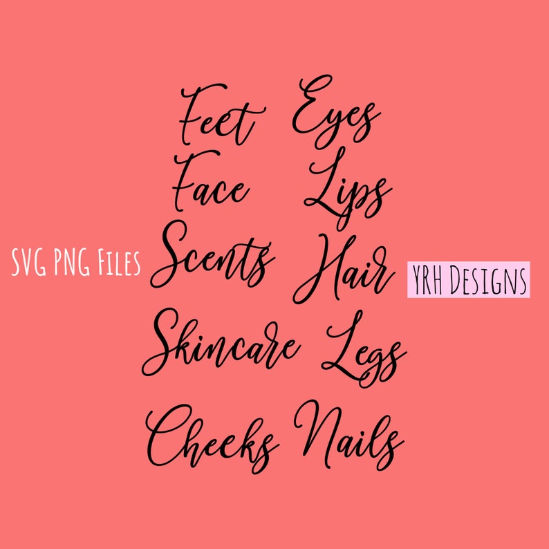 Cosmetic Organization Labels SVG PNG Digital Download Files - Etsy