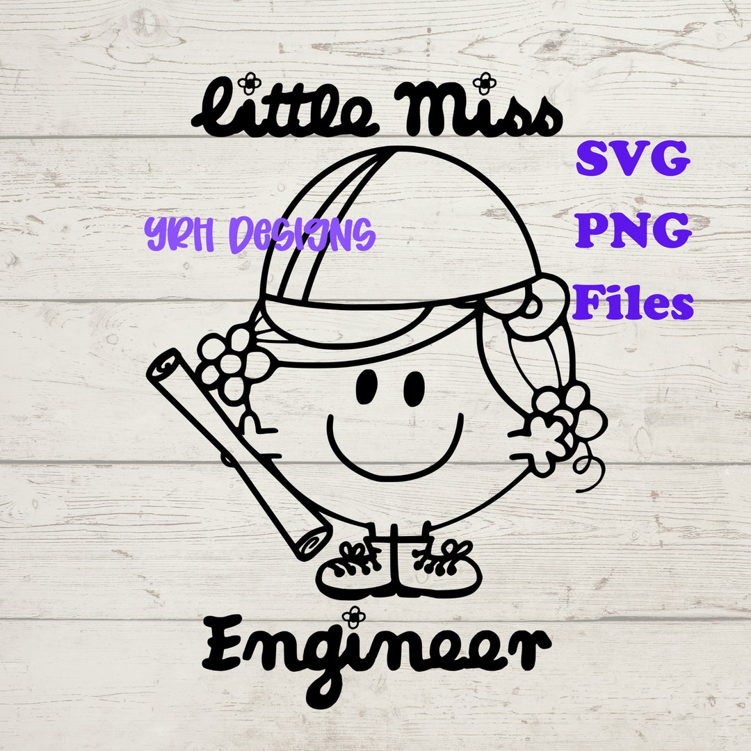 Little Miss Engineer SVG PNG Digital Download Files - Etsy