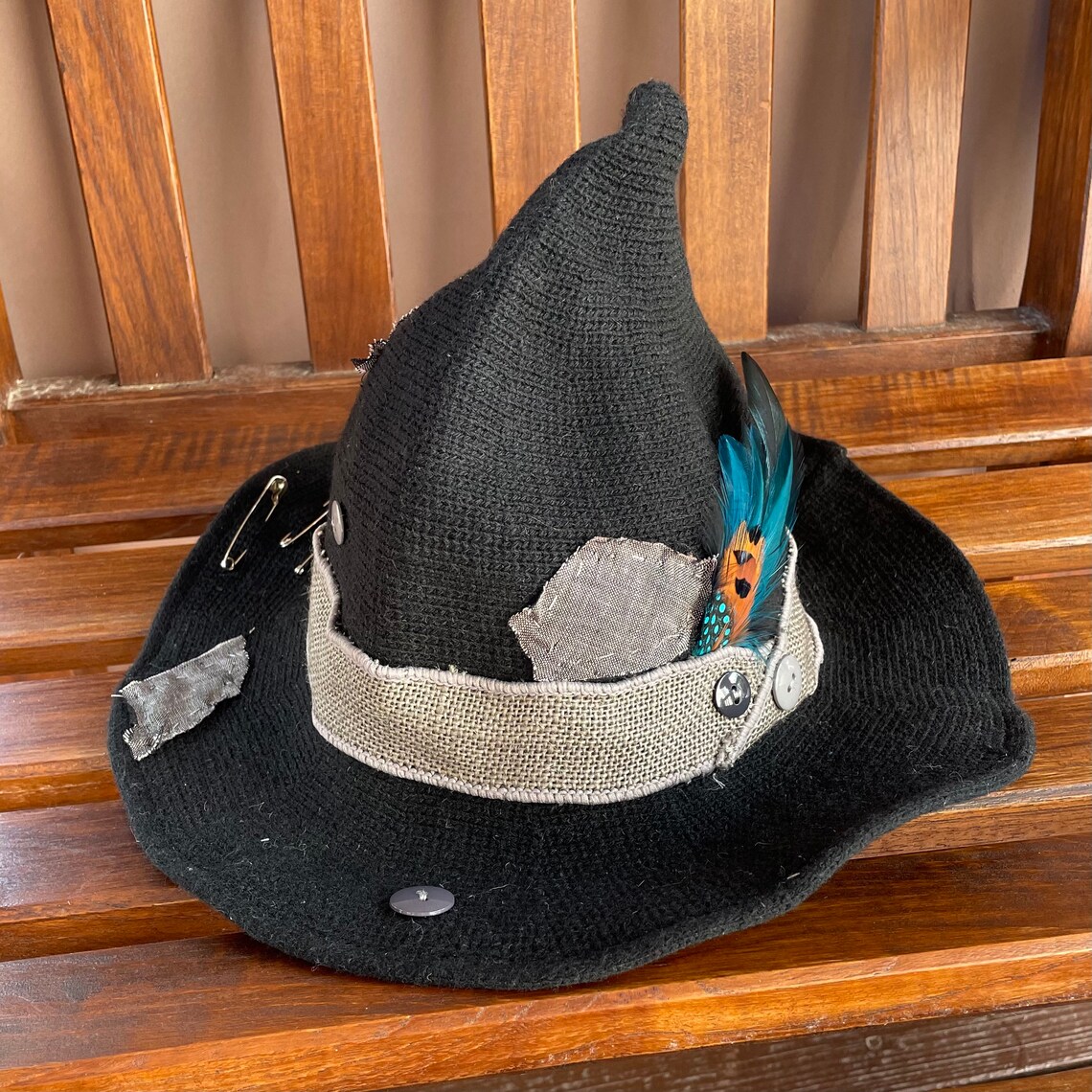 Black Wizard Hat Witch Hat Moldable Hat Traveling Wizard - Etsy