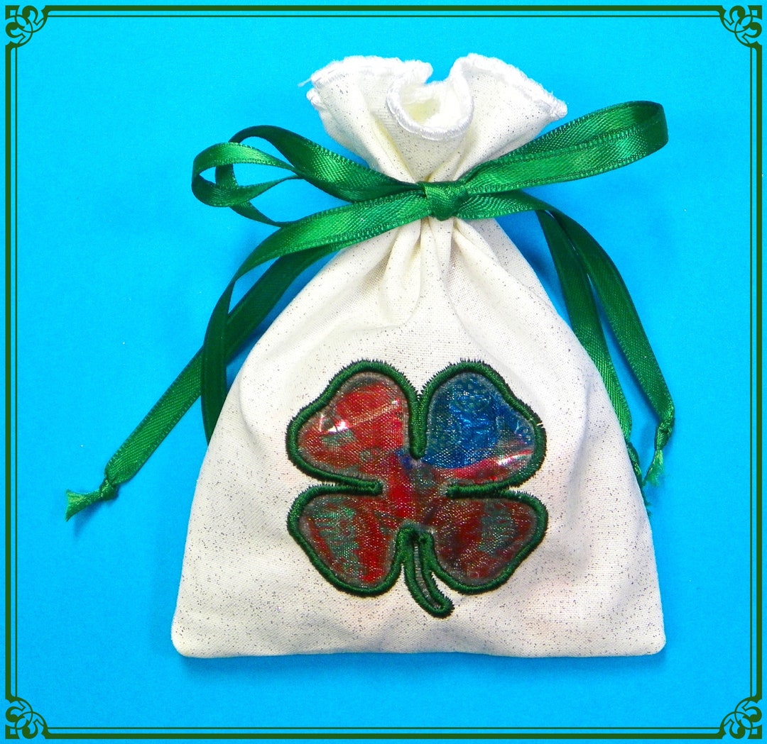 Ith-four-leaf-clover Bag-5x7-cf-nls (1 Machine Embroidery Design) - Etsy