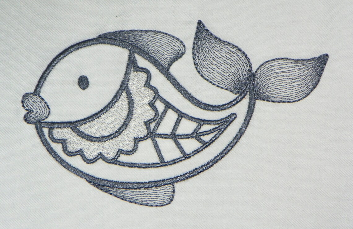 Paisley-Fish-5X7-DAH-NLS 6 Machine Embroidery Designs | Etsy