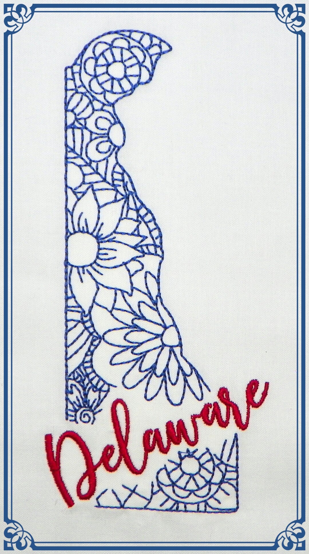 Delaware-state-map-5x7-cf-nls (1 Machine Embroidery Design) - Etsy