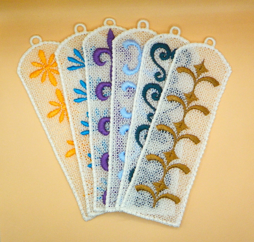 Fsl-bookmarks-satin-designs-5x7-cf-nls (6 Machine Embroidery Designs) - Etsy