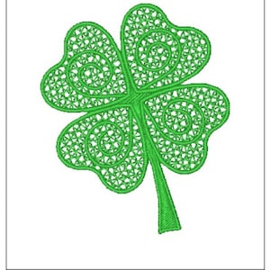 Fsl-4-leaf-clover-4x4-nls (1 Machine Embroidery Design) - Etsy