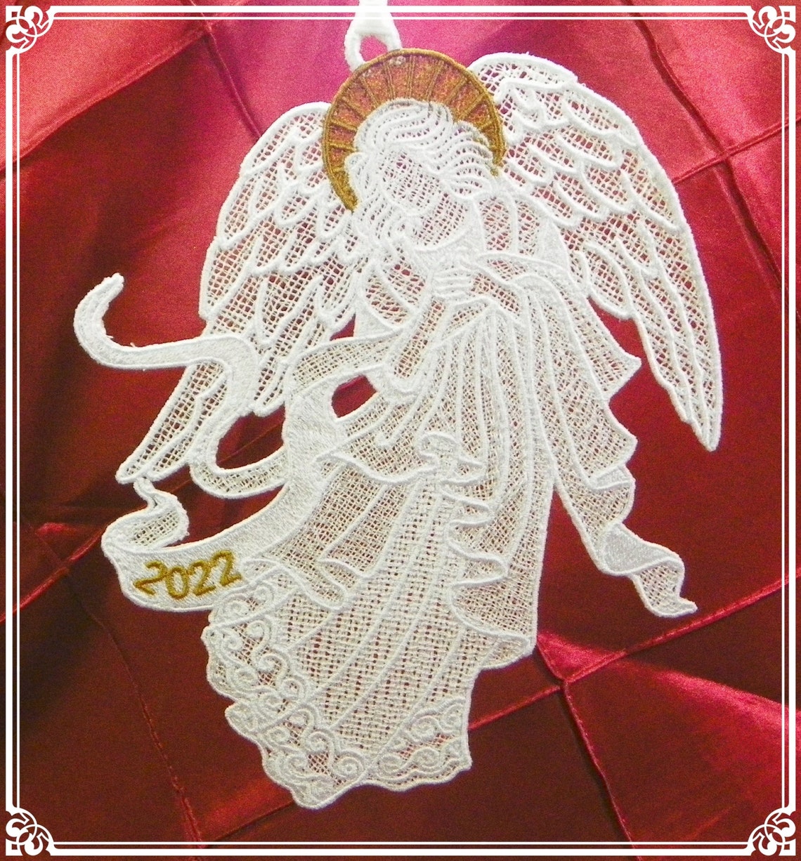 Fsl-christmas-angels-5x7-6x10-dp-nls 2 Machine Embroidery - Etsy