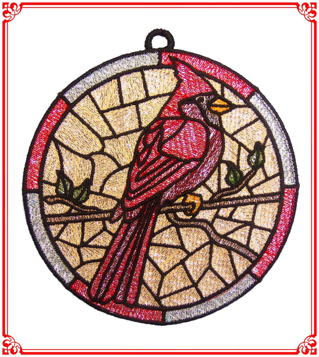 Fsa-organza-stained-glass-cardinal-5x7-cf-nls (1 Machine Embroidery ...