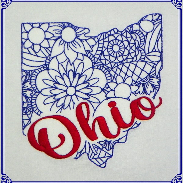 Ohio State Embroidery Design - Etsy