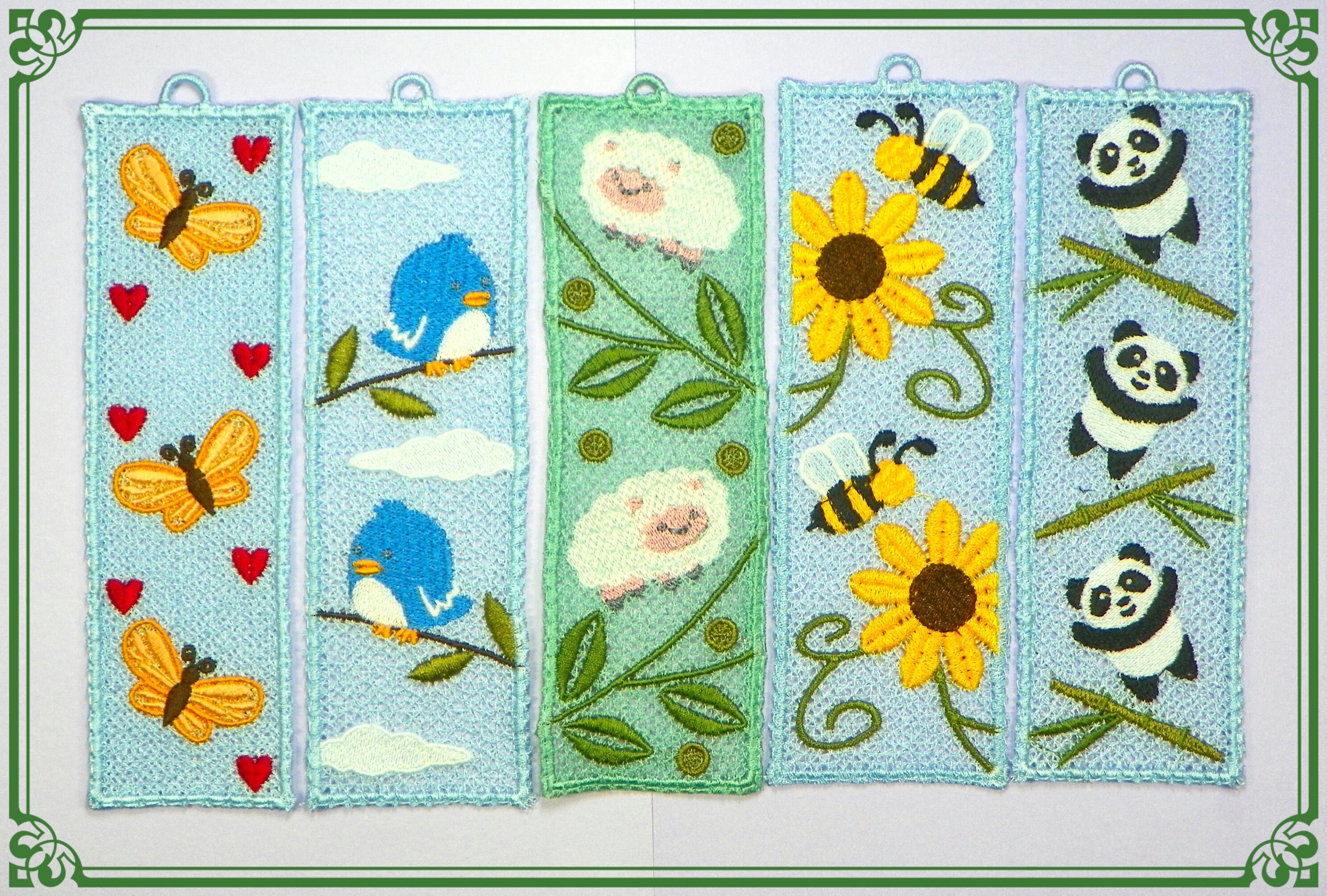 Fsl-creature-bookmarks-5x7-dah-nls (5 Machine Embroidery Designs) - Etsy