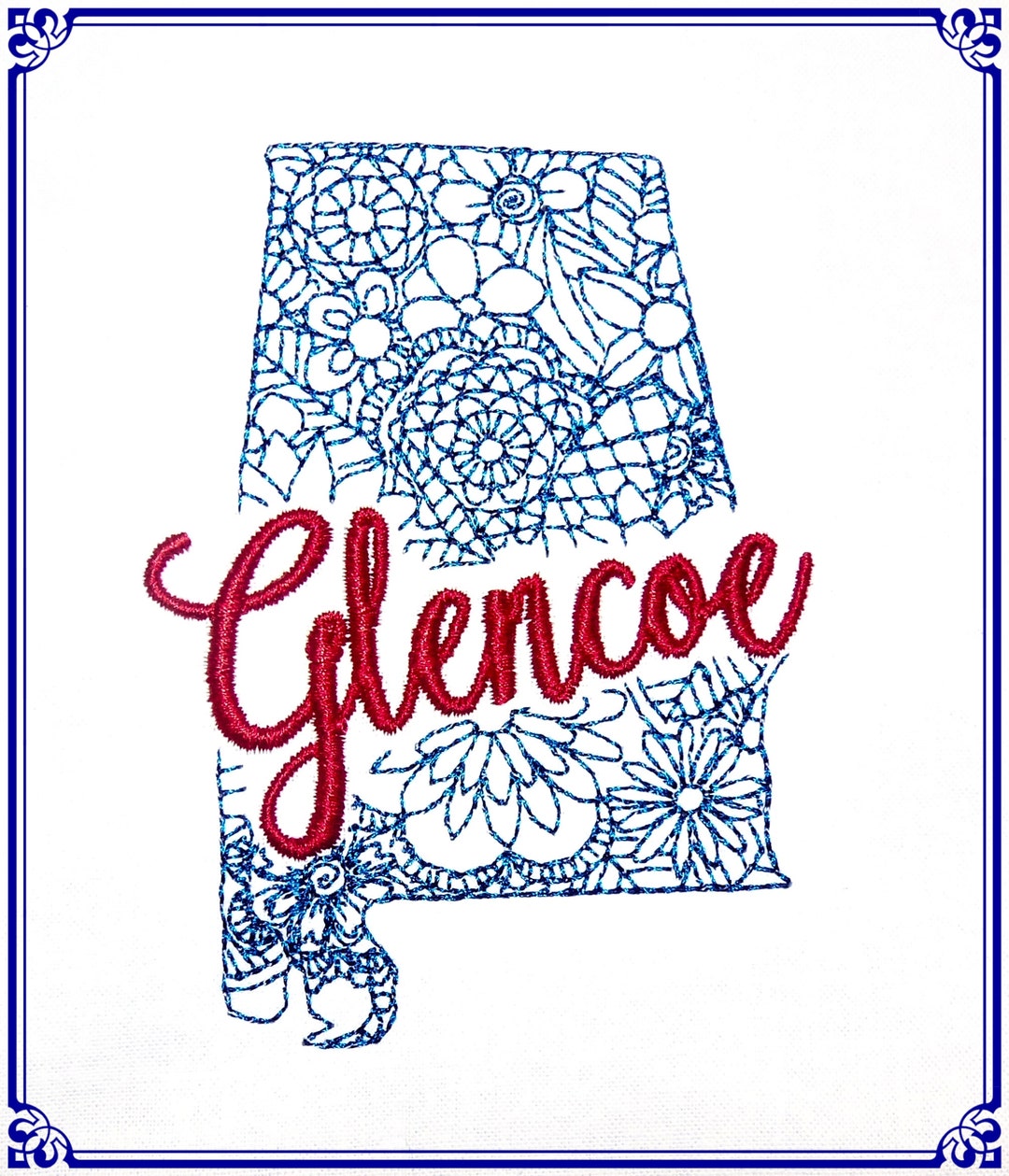 Alabama-map-glencoe-4x4-cr-cf-nls (1 Machine Embroidery Design) - Etsy