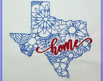 Texas State Machine Embroidery Design - Etsy