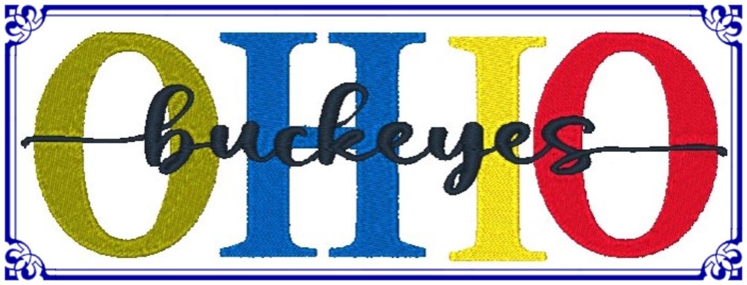 Ohio-buckeyes-knockout-text-multi-sizes-cr-nls (3 Embroidery Desings ...