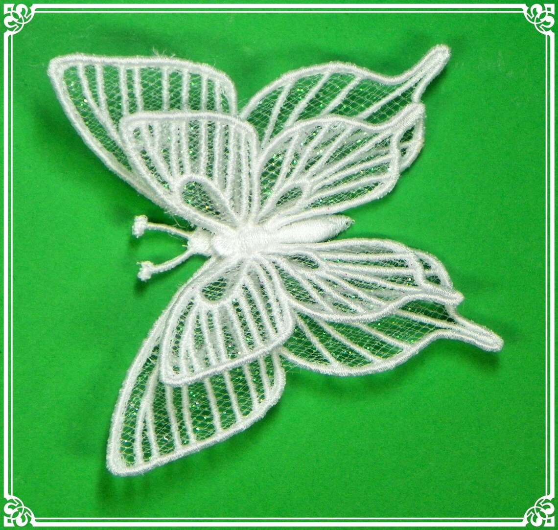 Fsl-3d-tulle-butterfly-4x4-nls (2 Machine Embroidery Designs) - Etsy