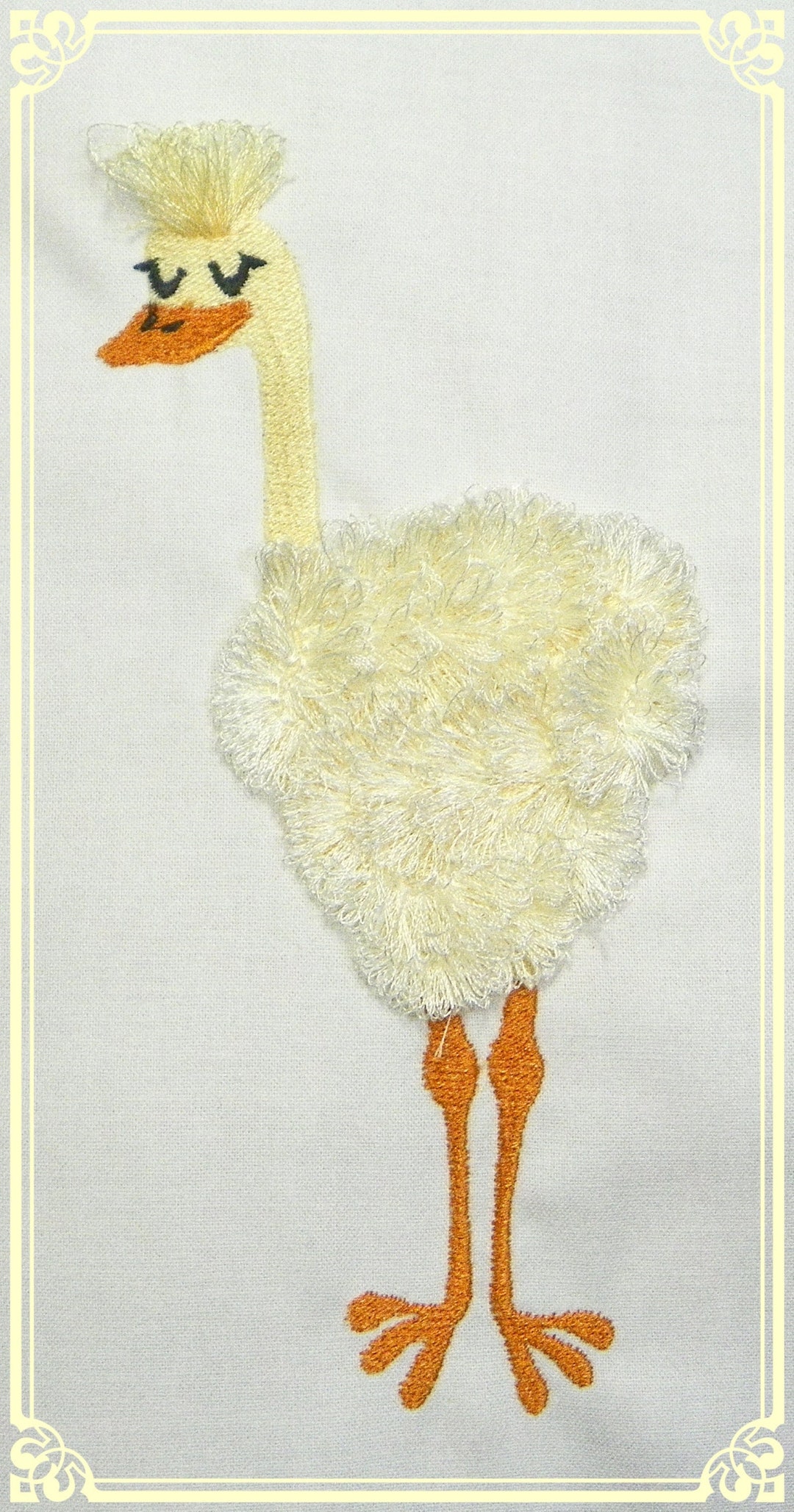Ostrich-fringed-cr-cf-nls (2 Machine Embroidery Designs) - Etsy
