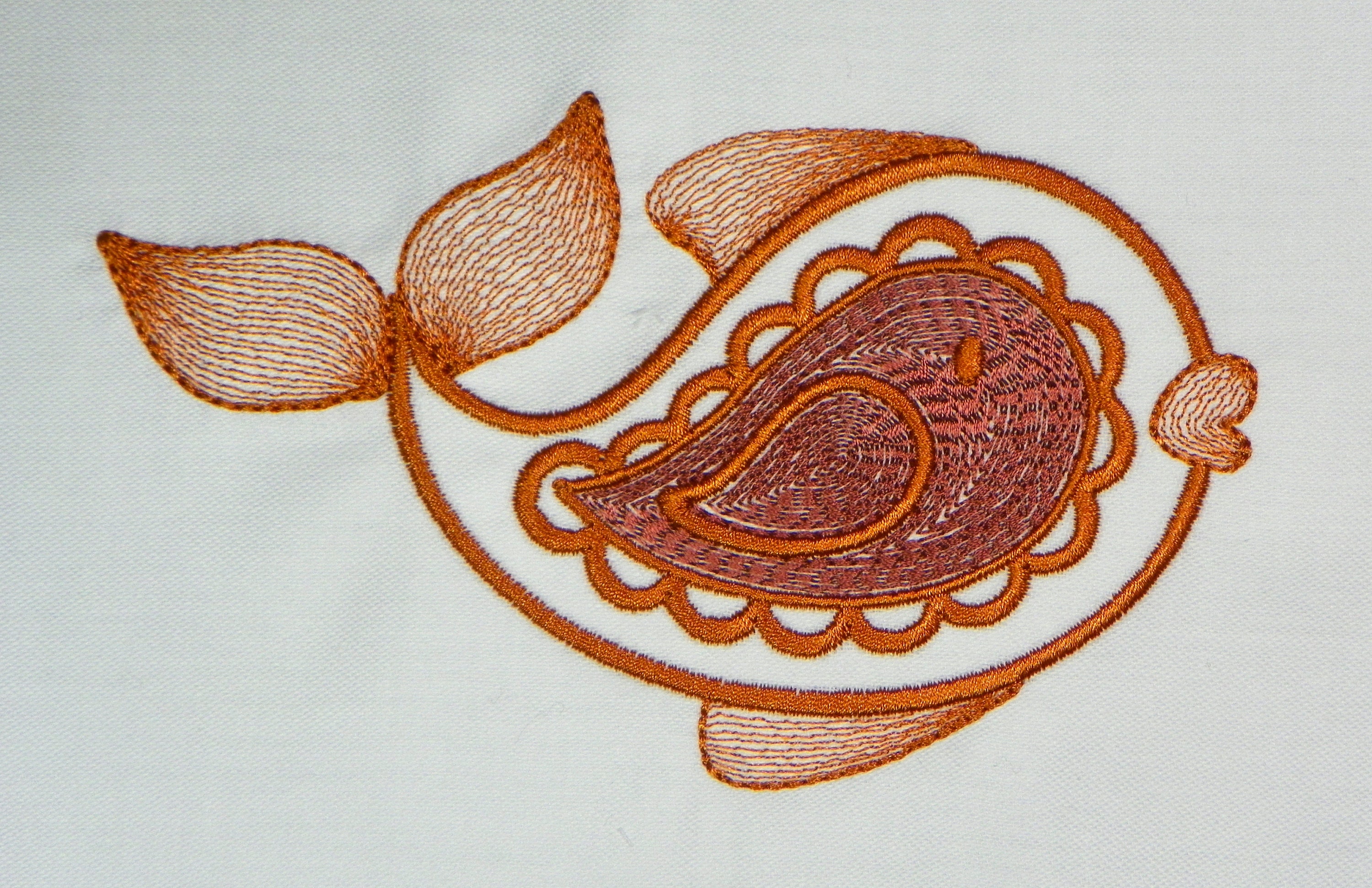 Paisley-Fish-5X7-DAH-NLS 6 diseños de bordado a máquina - Etsy México