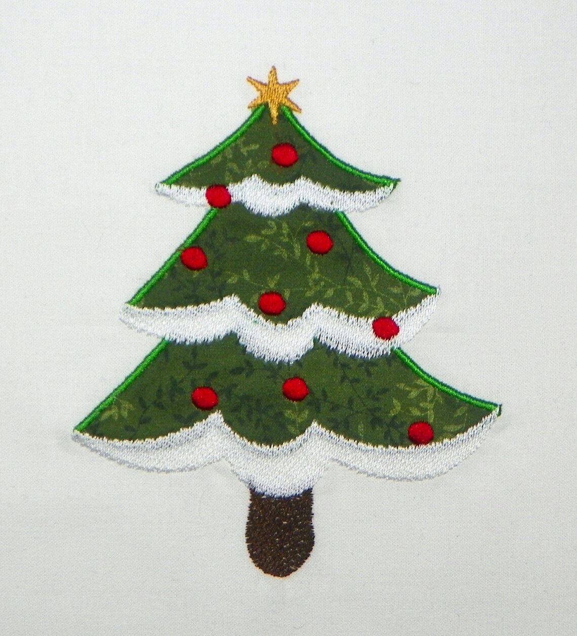 Snowy-Christmas-Trees-Applique-5X7-DAH-NLS 6 Machine | Etsy