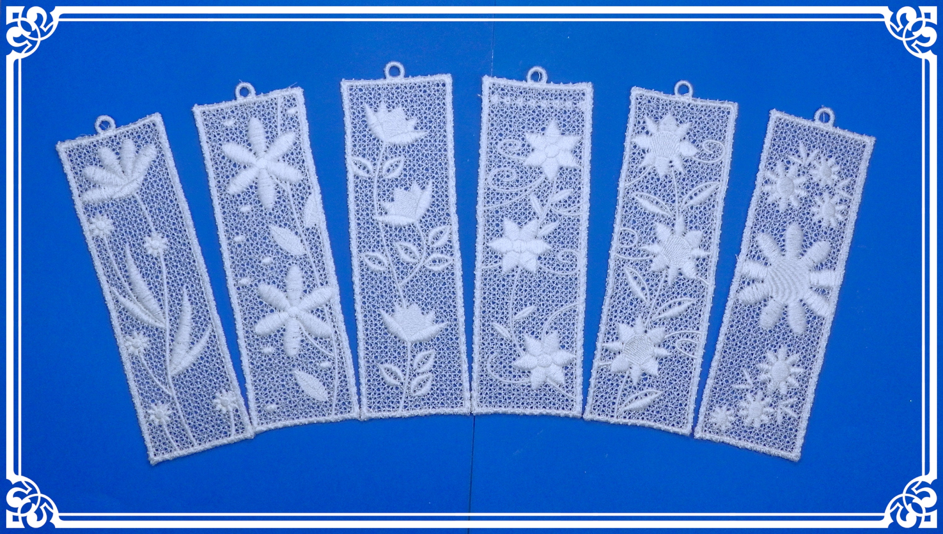 Fsl-floral-bookmarks-5x7-dah-nls 6 Machine Embroidery - Etsy UK
