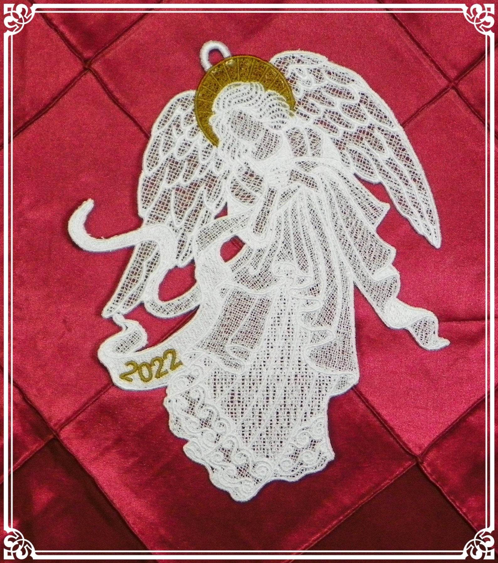 Fsl-christmas-angels-5x7-6x10-dp-nls 2 Machine Embroidery - Etsy