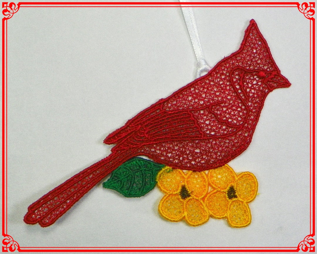 Fsl-cardinal-5x7-cr-cf-nls (1 Machine Embroidery Design) - Etsy