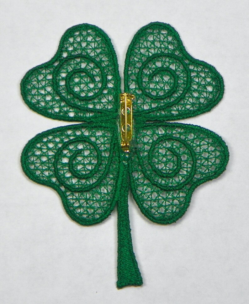 Fsl-4-leaf-clover-4x4-nls 1 Machine Embroidery Design | Etsy